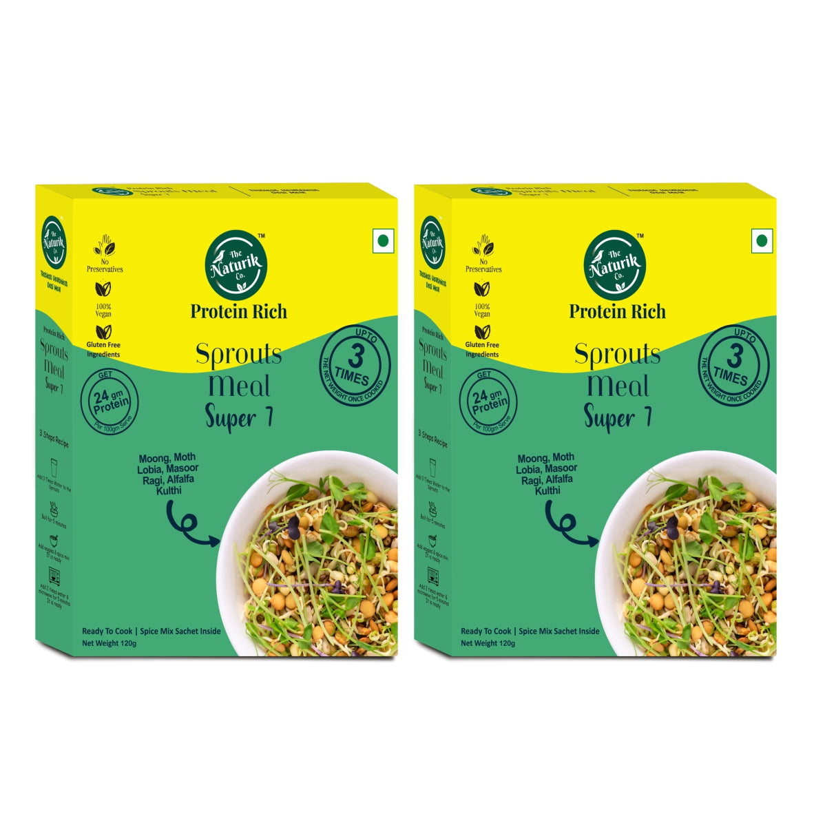Sprouts Breakfast – Super 7 Mixed Sprouts with Spice Mix